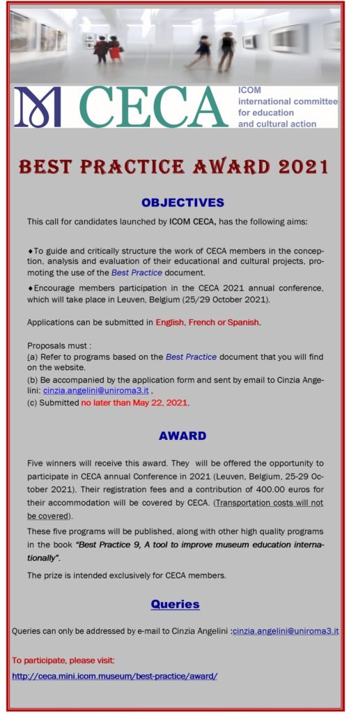 Best Practice Award 2021 - ICOM CECA - ICOM CECA